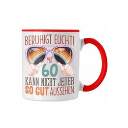 Trendation Tasse 60. Geburtstag Geschenk Frauen Männer Tasse Lustiger Spruch Beruhigt E