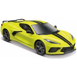 Maisto® Sammlerauto Chevrolet Corvette C8 Stingray Coupe ´20, Maßstab 1:24, gelb|schwarz