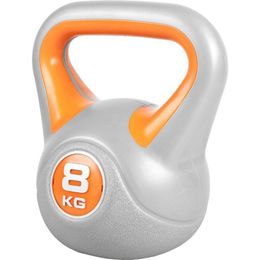 Gorilla Sports Kettlebell Kettlebell Stylish Kunststoff 8 kg, grau|orange