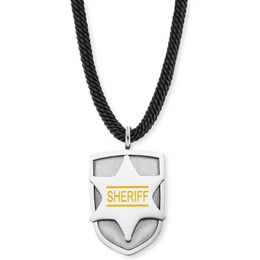 Herzengel Kette mit Anhänger Sheriff, HEN-SHERIFF, mit Emaille, gelb|schwarz