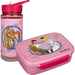 Scooli Lunchbox Bibi & Tina, Kunststoff, (Set, 2-tlg), Brotzeitdose & Trinkflasche, rosa