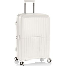 Heys Hartschalen-Trolley AirLite, 66 cm, 4 Rollen, Hartschalen-Koffer Koffer mittel groß TSA Schloss Volumenerweiterung, weiß