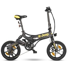 Jeep E-Bikes E-Bike FR 6020, 1 Gang, Kettenschaltung, Heckmotor, (mit Akku-Ladegerät), schwarz