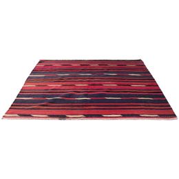 Wollteppich Kelim - Old - 135 x 150 cm - mehrfarbig, morgenland, rechteckig, Höhe: 5 mm, Wohnzimmer, Einzelstück, bunt