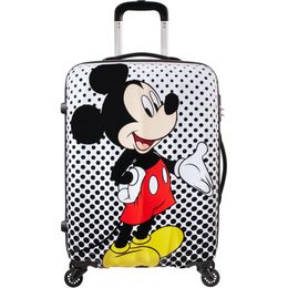 American Tourister® Hartschalen-Trolley Disney Legends, Mickey Mouse Polka Dot, 65 cm, 4 Rollen, Kinderreisekoffer Reisekoffer Aufgabegepäck TSA-Zahlenschloss, bunt