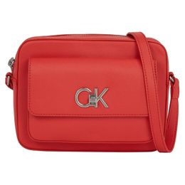 Calvin Klein Mini Bag RE-LOCK CAMERA BAG W/FLAP, mit Marken-Emblem vorne, rot