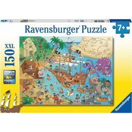 Ravensburger Puzzle Die Piratenbucht, 150 Puzzleteile, Made in Germany; FSC® - schützt Wald - weltweit, bunt