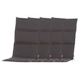 BURI Sesselauflage 4er-Set Sesselauflage Centauri Taupe 120x48x3cm Sitzkissen Stuhlkissen