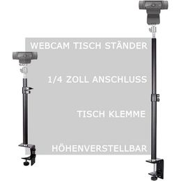 TronicXL Tisch Klemmstativ Halterung Webcam Ständer Halterung zb für Logitech Klemmstativ