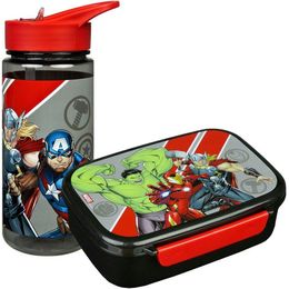 Scooli Lunchbox Avengers, Kunststoff, (Set, 2-tlg), Brotzeitdose & Trinkflasche, blau