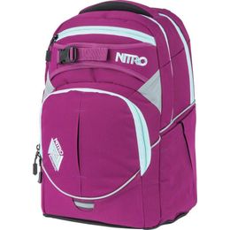 Nitro Schulrucksack Superhero, Rucksack für Schule und Freizeit, rosa