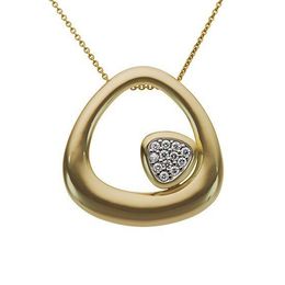 Firetti Kettenanhänger Schmuck Geschenk Gold 333 Halsschmuck Anhänger für Halskette, mit Zirkonia (synth), gelb|goldfarben|weiß