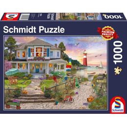 Schmidt Spiele Puzzle Das Strandhaus, 1000 Puzzleteile, Made in Europe, bunt