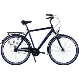 HAWK Bikes Cityrad Gent Deluxe, 7 Gang Shimano, Nabenschaltung, für Herren, Nabenschaltung, blau