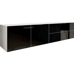 borchardt Möbel borchardt Möbel Lowboard Vaasa, Breite 152 cm, nur hängend, schwarz|weiß