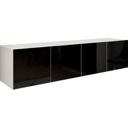 borchardt Möbel borchardt Möbel Lowboard Vaasa, Breite 152 cm, nur hängend, schwarz|weiß