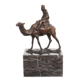 aubaho Skulptur Skulptur Kamel Reiter Antik-Stil Bronzeskulptur Bronze Figur Statue 22cm