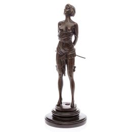 aubaho Skulptur Bronzeskulptur Akt nach Bruno Zach (1891-1945) Skulptur Reitgerte Domi