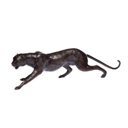 aubaho Skulptur Bronzeskulptur Panther Bronze Gepard Figur Skulptur 62cm Puma sculptur
