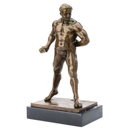 aubaho Skulptur Bronze Herkules 47cm Herakles Bronzefigur Bronzeskulptur antik Stil sc