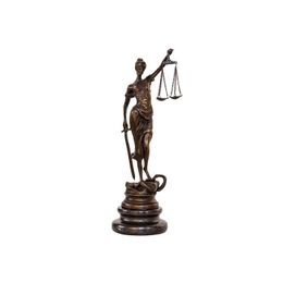 aubaho Skulptur Bronzeskulptur Justitia Justizia Bronze Figur Skulptur im Antik-Stil -