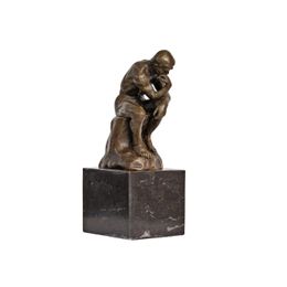 aubaho Skulptur Bronze der Denker Mann Bronzeskulptur Bronzefigur nach Rodin Skulptur