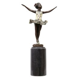 aubaho Skulptur Bronzeskulptur Ballerina Ballett im Antik-Stil Bronze Figur Statue