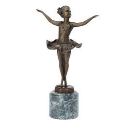 aubaho Skulptur Bronze nach Ferdinand Preiss Ballerina Tänzerin Skulptur Art Deko Anti