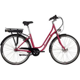 SAXONETTE E-Bike Fashion Plus 2.0, 7 Gang Shimano, Nabenschaltung, Frontmotor, 418 Wh Akku, rot