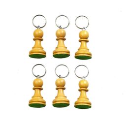 ROOGU Schlüsselanhänger ROOGU Schlüsselanhänger Ring echte Schachfigur Handmade Indien