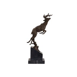 aubaho Skulptur Bronzeskulptur Bronze Hirsch Reh Figur Bronzefigur Statue Skulptur Ant