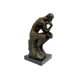 aubaho Skulptur Bronzeskulptur der Denker Bronzefigur nach Rodin Mann Skulptur 23cm Ko