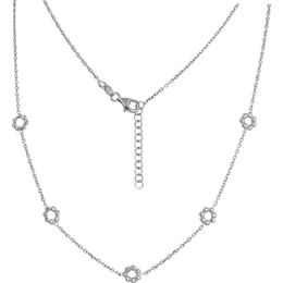SilberDream Silberkette SilberDream Blümchen Halskette Silber