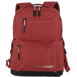 Travelite Laptoprucksack Kick Off M,40 cm, rot, Arbeitsrucksack Schulrucksack Freizeitrucksack mit 13-Zoll Laptopfach, rot