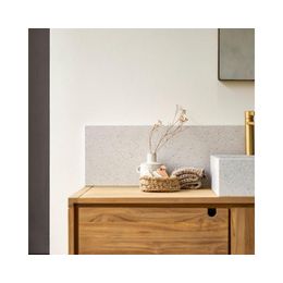 Tikamoon Waschbecken Ava Fliesenspiegel aus Premium-Terrazzo White 145 cm