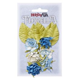 Hobbyfun Dekofigur FLORELLA-Blüten & Blätter aus Maulbeer-Papier 3 cm
