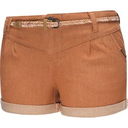 Ragwear Chinoshorts Heaven A kurze Hose mit hochwertigem Flechtgürtel, braun