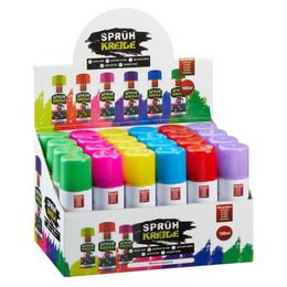 Spetebo Kreidespray Sprüh Kreide 6 bunten Farben 100 ml Dose -24er Set