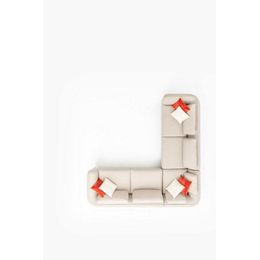 JVmoebel Ecksofa Beige Couch Polstersofa L Form Wohnzimmer Eckgarnitur Sofa 312x312