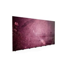 Primedeco Garderobenpaneel Magnetwand und Memoboard aus Glas Pinke Texturen
