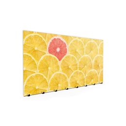 Primedeco Garderobenpaneel Magnetwand und Memoboard aus Glas Scheiben aus Zitronen