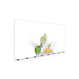 Primedeco Garderobenpaneel Magnetwand und Memoboard aus Glas Zitronen und Limetten