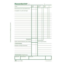 RNK Verlag Formularblock Kassenbericht