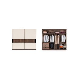 JVmoebel Kleiderschrank Luxus Kleiderschrank mit Schwebetüren Holz Schrank Modern Stil Beige