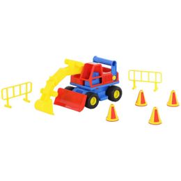 WADER QUALITY TOYS Spielzeug-Bagger ConsTruck Bagger Baustelle bunt