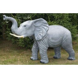 JVmoebel Skulptur Elefant Figur Garten Statue Skulptur Figuren Skulpturen Dekoration