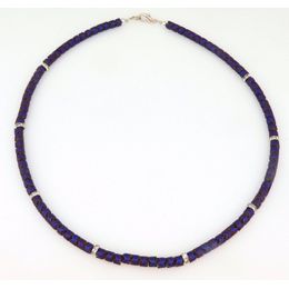 traumschmuck Kette ohne Anhänger 067l Halskette Hämatit Rondelle purple lila changierend matt Strass (Geschenk