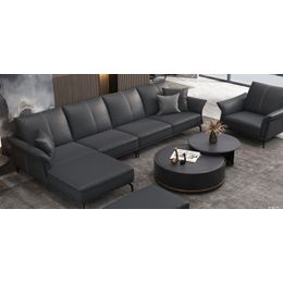 JVmoebel Ecksofa Sofa Ecksofa L Form Sessel Couchtisch Hocker Ecksofa Polster