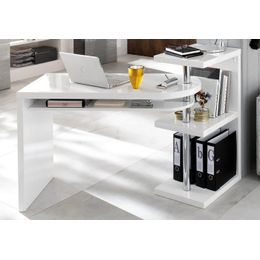 MCA furniture Schreibtisch Mattis (in weiß Hochglanz lackiert