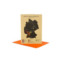 Bow & Hummingbird Grußkarte Grußkarte Weinanbau in Deutschland
